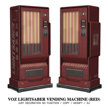 Second Life Marketplace - [VOZ] Lightsaber Vending Machine (Red)